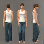 Mod The Sims - White & Black Singlets with Jeans