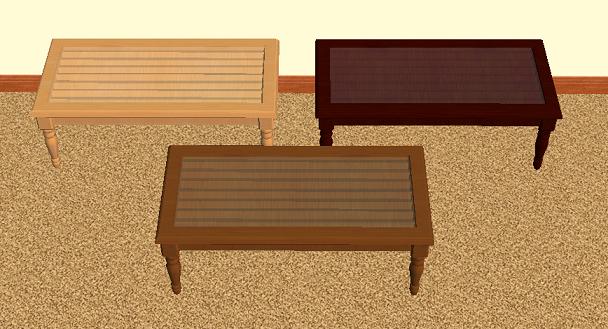 Mod The Sims - 3 Recolors of the Ad-A-Quaint Coffee Table