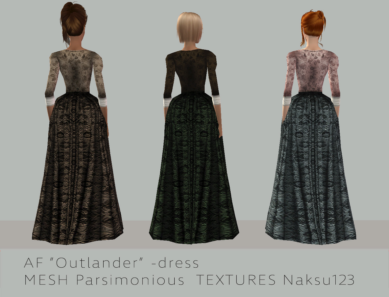 Mod The Sims - Outlander dress for AF