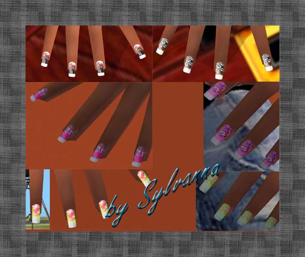 Mod The Sims - "Mixed" - set 5 fingernails