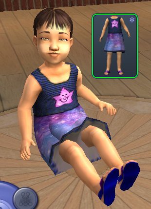 Mod The Sims - A dress to match your little star on the rise
