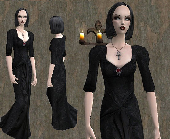 Mod The Sims - 3 Vampire Gowns *New mesh*