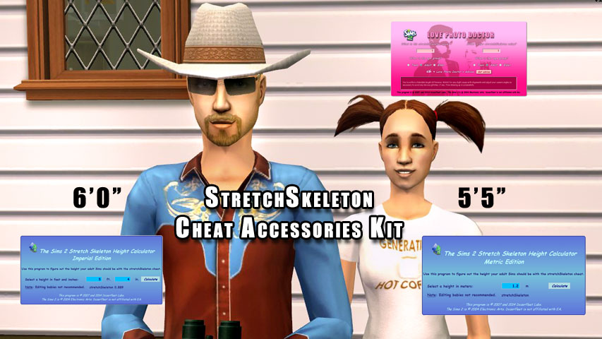 Mod The Sims - StretchSkeleton Cheat Accessories Kit