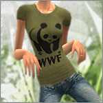 Mod The Sims - Jeans with WWF -shirt (5 different colors) - Requested