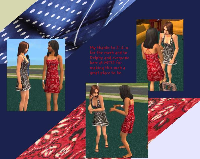 Mod The Sims - Two Cute Prints on Two AF Dresses