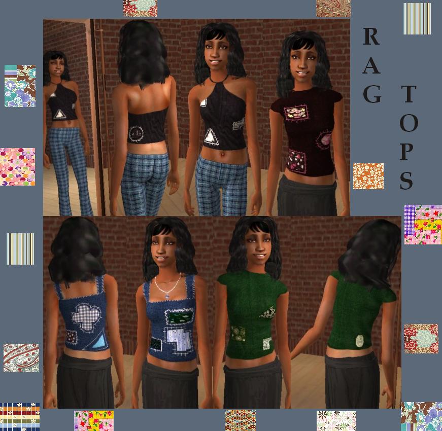 Mod The Sims - Mix and Match- 19 Tops in 5 Categories