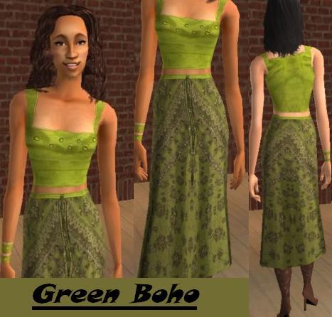 Mod The Sims - 5 Pretty Gypsy Boho Dresses