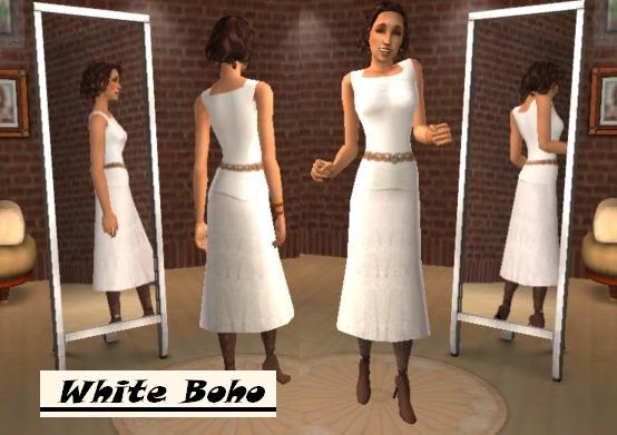 Mod The Sims - 5 Pretty Gypsy Boho Dresses