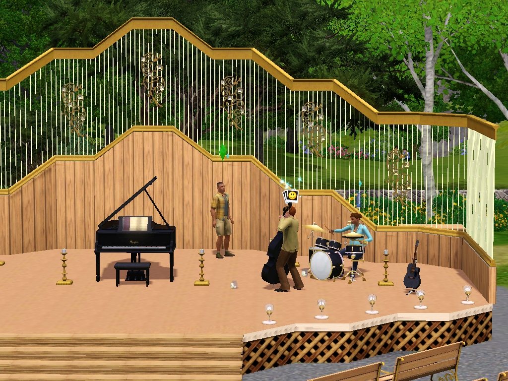 Mod The Sims - The Bandshell - a small park for Sims - no CC