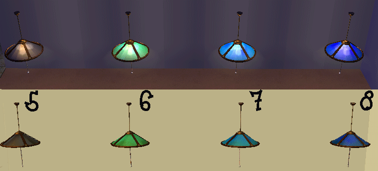 Mod The Sims - 4 Recolors of the Lunatech Amber Ceiling Light & Wall ...