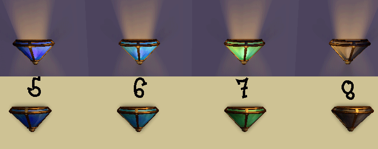 Mod The Sims - 4 Recolors of the Lunatech Amber Ceiling Light & Wall ...