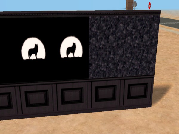 Mod The Sims - Black & patterned wallpaper set