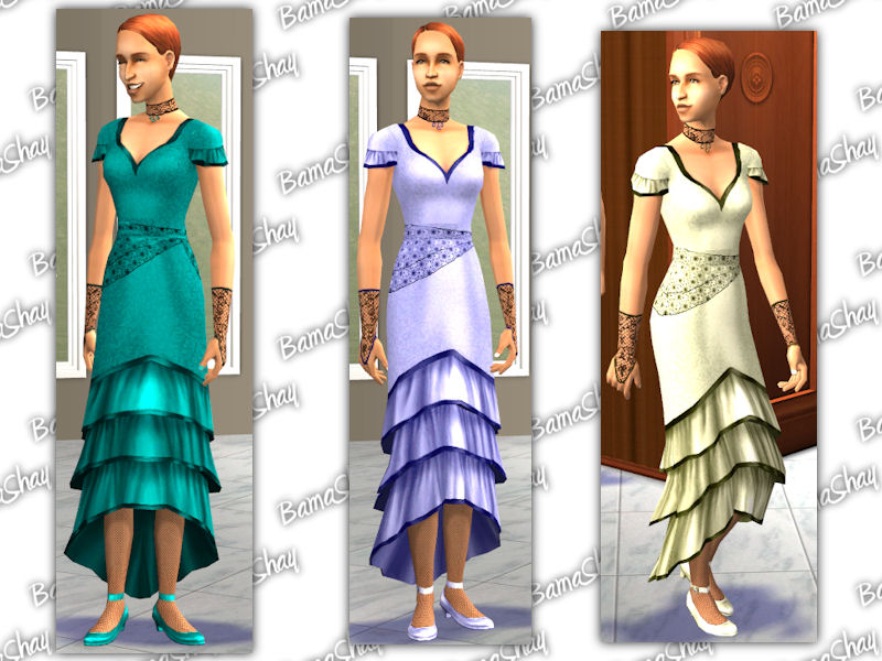 Mod The Sims - Freetime Ruffled Dress Retextures