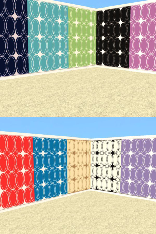 Mod The Sims - 24 modern wallpapers - 12 colors with 2 versions