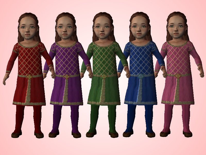 Mod The Sims - Medieval Toddler Dresses