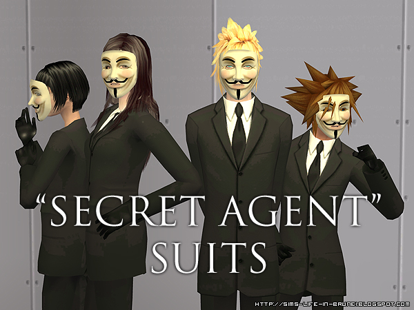 Mod The Sims - "Secret Agent" Suits for your Sims