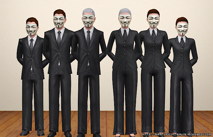 Mod The Sims - Guy Fawkes Mask for Your Sims - TS3 ver.