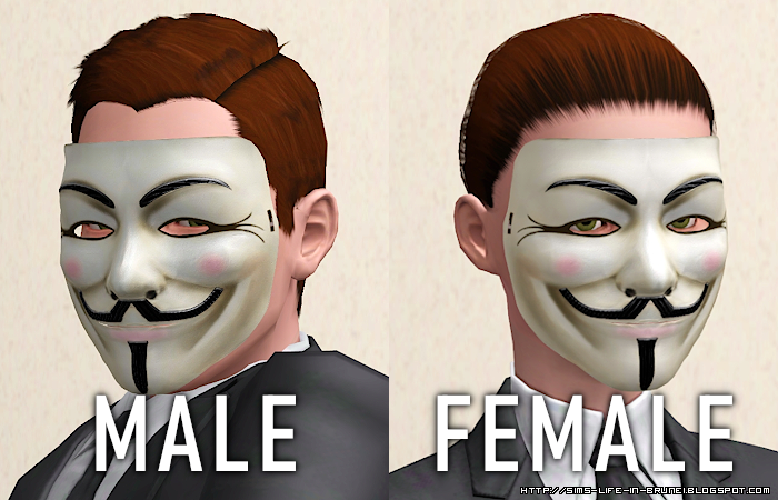 Mod The Sims - Guy Fawkes Mask for Your Sims - TS3 ver.