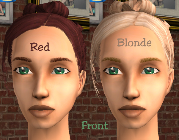 Mod The Sims - 2 Hair Colours (Red & Natural Blonde)