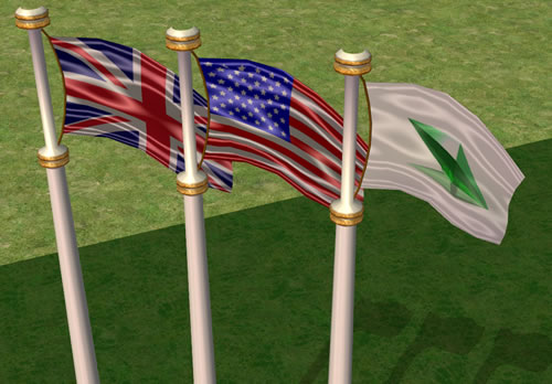 Mod The Sims - Tri- Nation Flag Pole