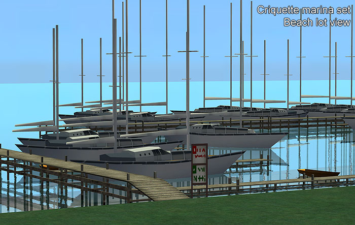 Mod The Sims - Marina piers and boats set