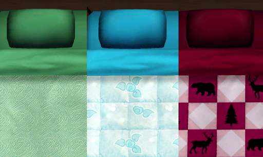 Mod The Sims - Three TS2 Bedding Patterns for TS3