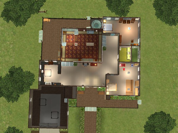 Mod The Sims - Gellie Ddu house for 1-4 Sims
