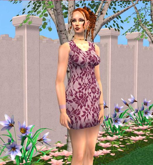 Mod The Sims - 4 Pretty Curvy "Vicky" Dresses-Starangel13's Curvy Girl Mesh