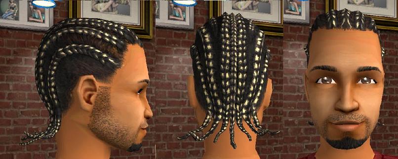 Mod The Sims - UPDATED: Bleached cornrows for guys: teen- y-adult & adult