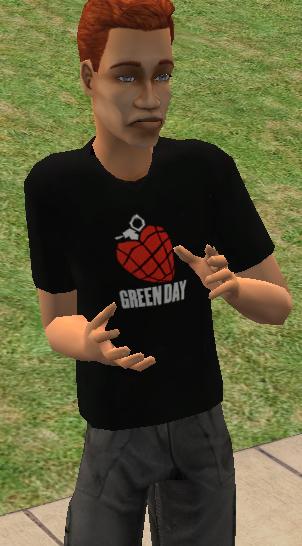 Mod The Sims - Green Day T-Shirts