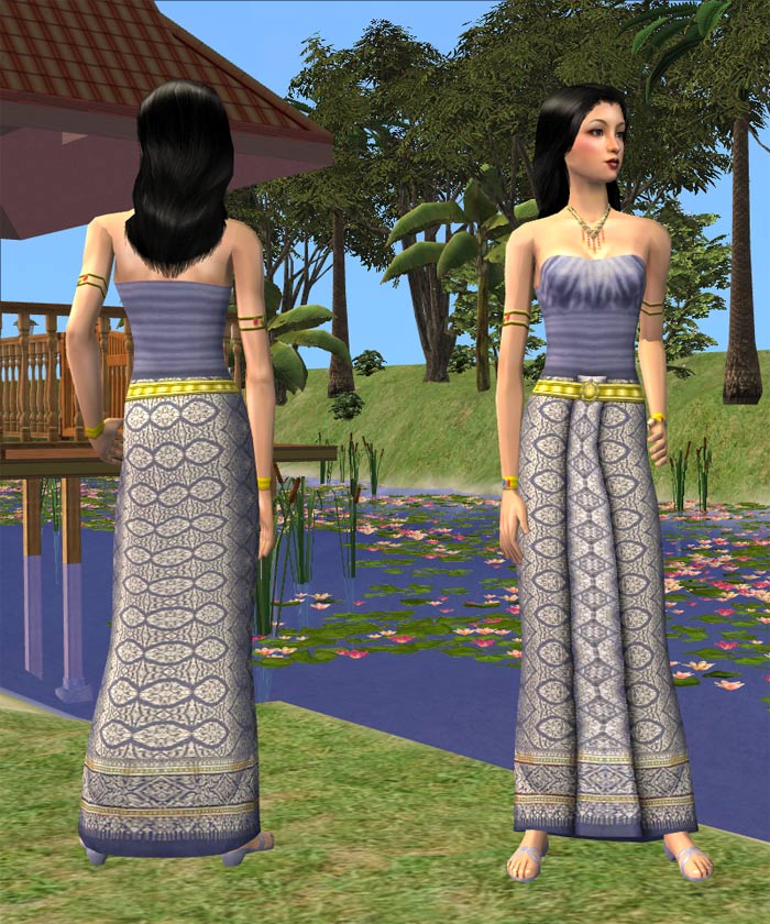 Mod The Sims - Traditional Thai Inspired dresses