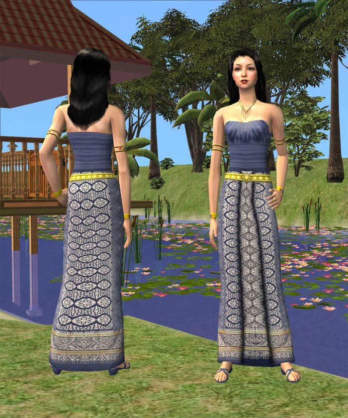 Mod The Sims - Traditional Thai Inspired dresses