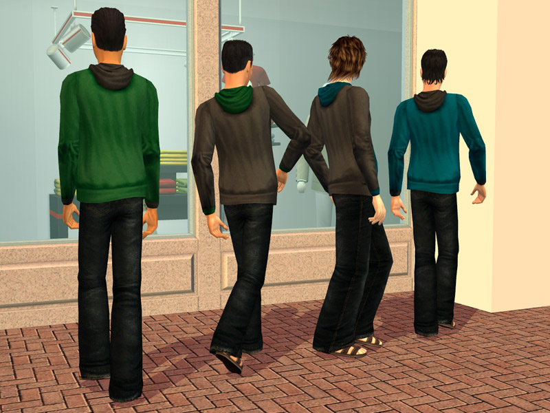 Mod The Sims - Two-toned hoodies
