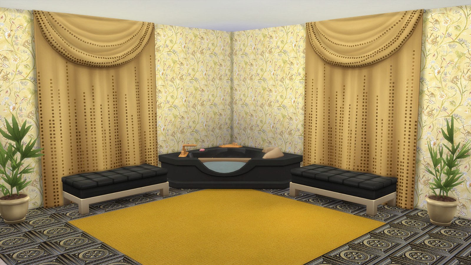 Mod The Sims - Gold Wall Coverings, Tile and Carpet