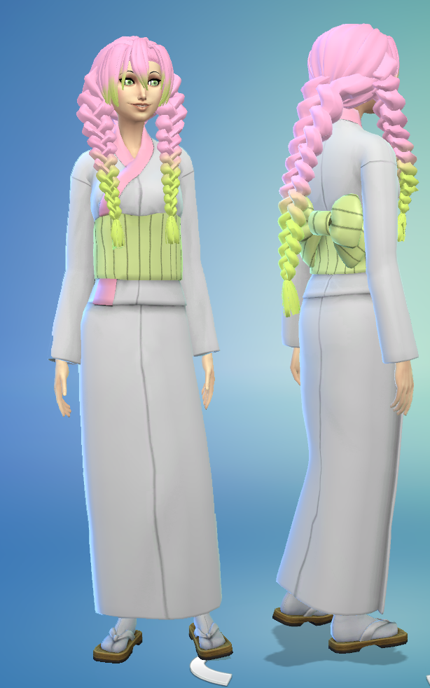 Mod The Sims - Adult Female Yukata Recolor - Demon Slayer