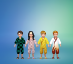Mod The Sims - Snowy Escape Toddler Onsie Recolor - Demon Slayer