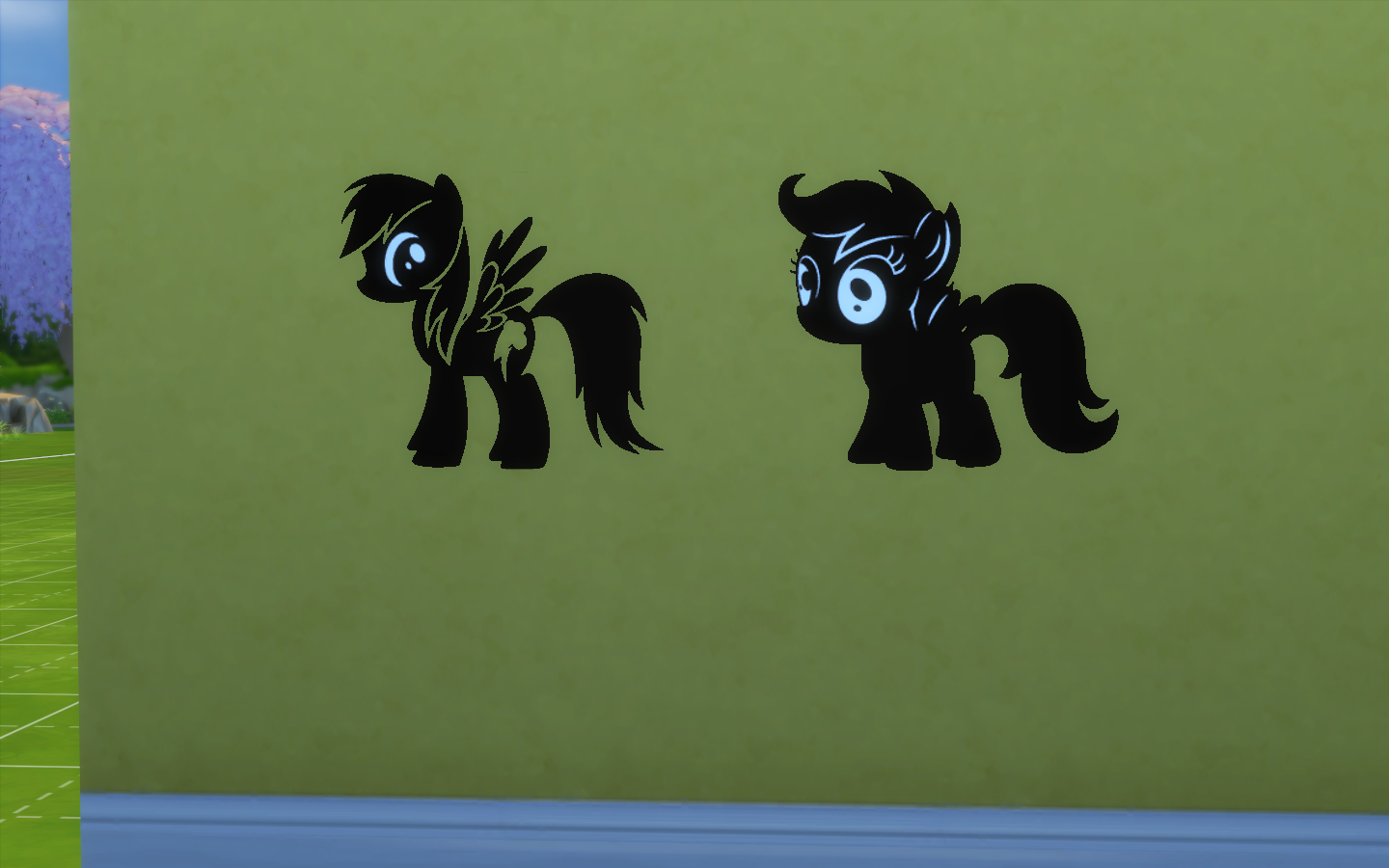 Mod The Sims - MLP silhouette wall stickers