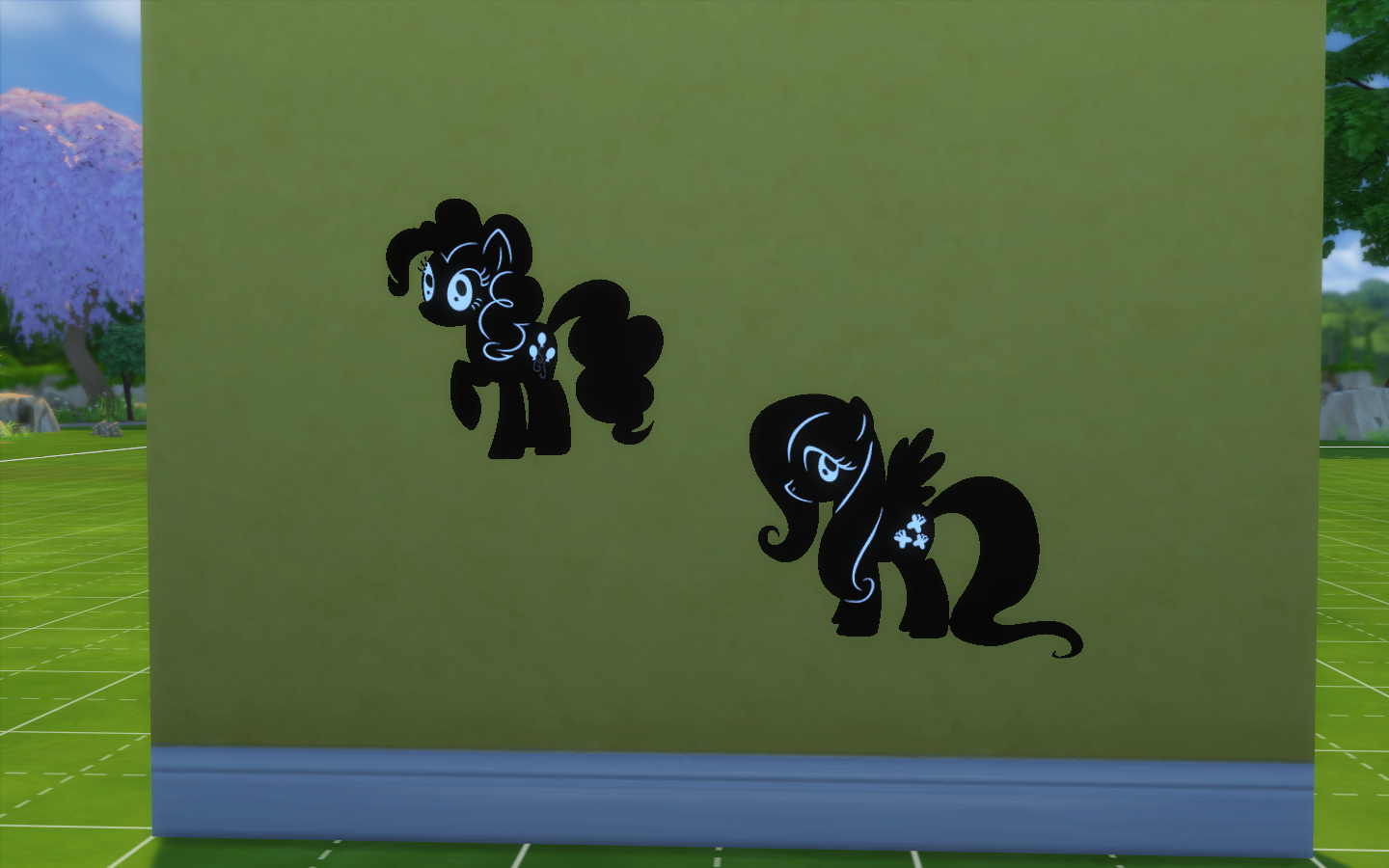 Mod The Sims - MLP silhouette wall stickers