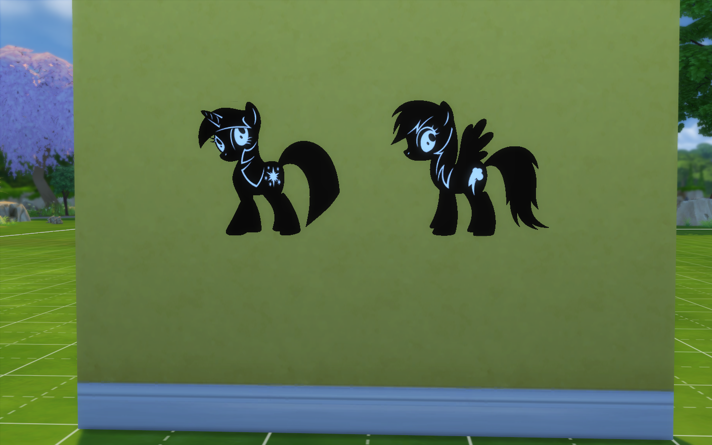 Mod The Sims - MLP silhouette wall stickers