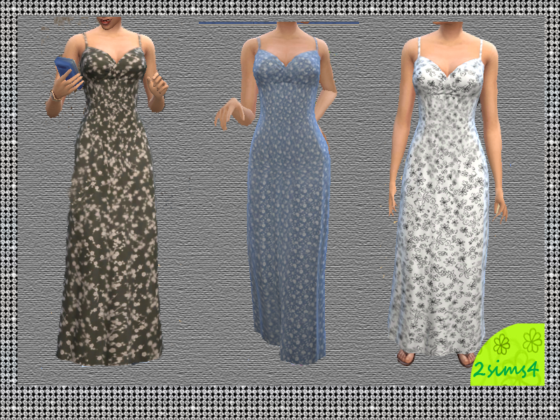 Mod The Sims - Everyday floral dresses 6 recolors