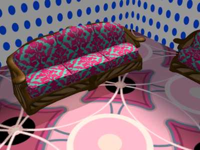 Mod The Sims - crazy pink sofa