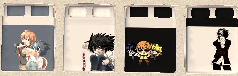 Mod The Sims - -Deathnote- another 6 bedcovers of L
