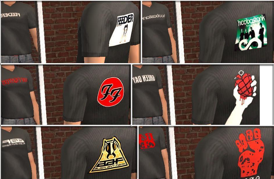 Mod The Sims - Rock/Metal Band Tee Collection