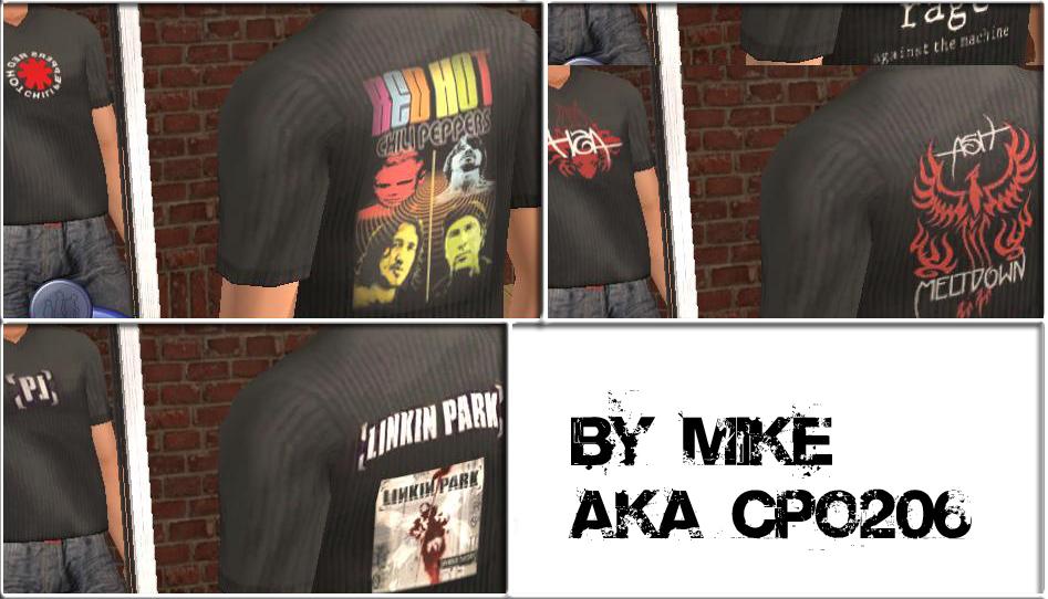 Mod The Sims - Rock/Metal Band Tee Collection