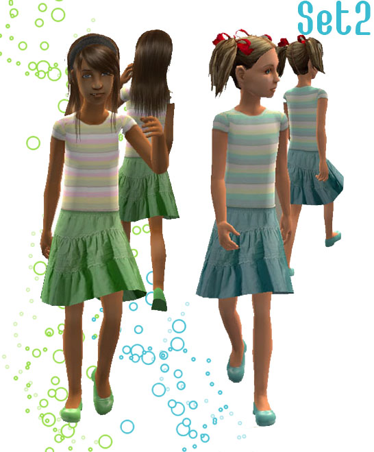Mod The Sims - 3 colorful casual set for children