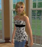 Mod The Sims - Black and White Tube Top