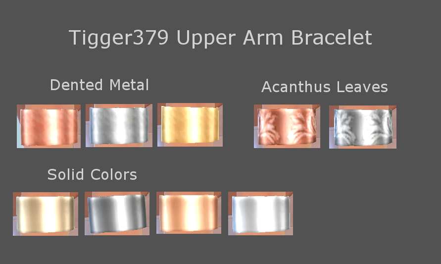 Mod The Sims - Metal Cuff Upper Arm Bracelet *Update 7/10/21-Fixed*