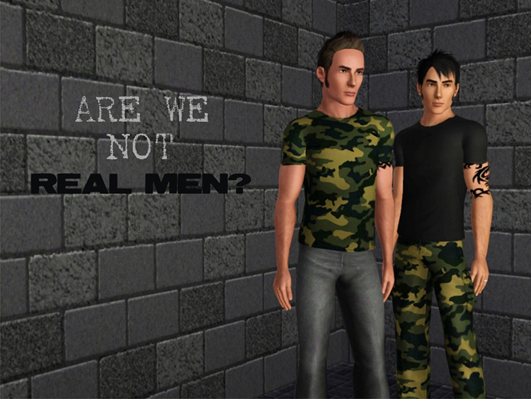 Mod The Sims - Are We Not Real Men?