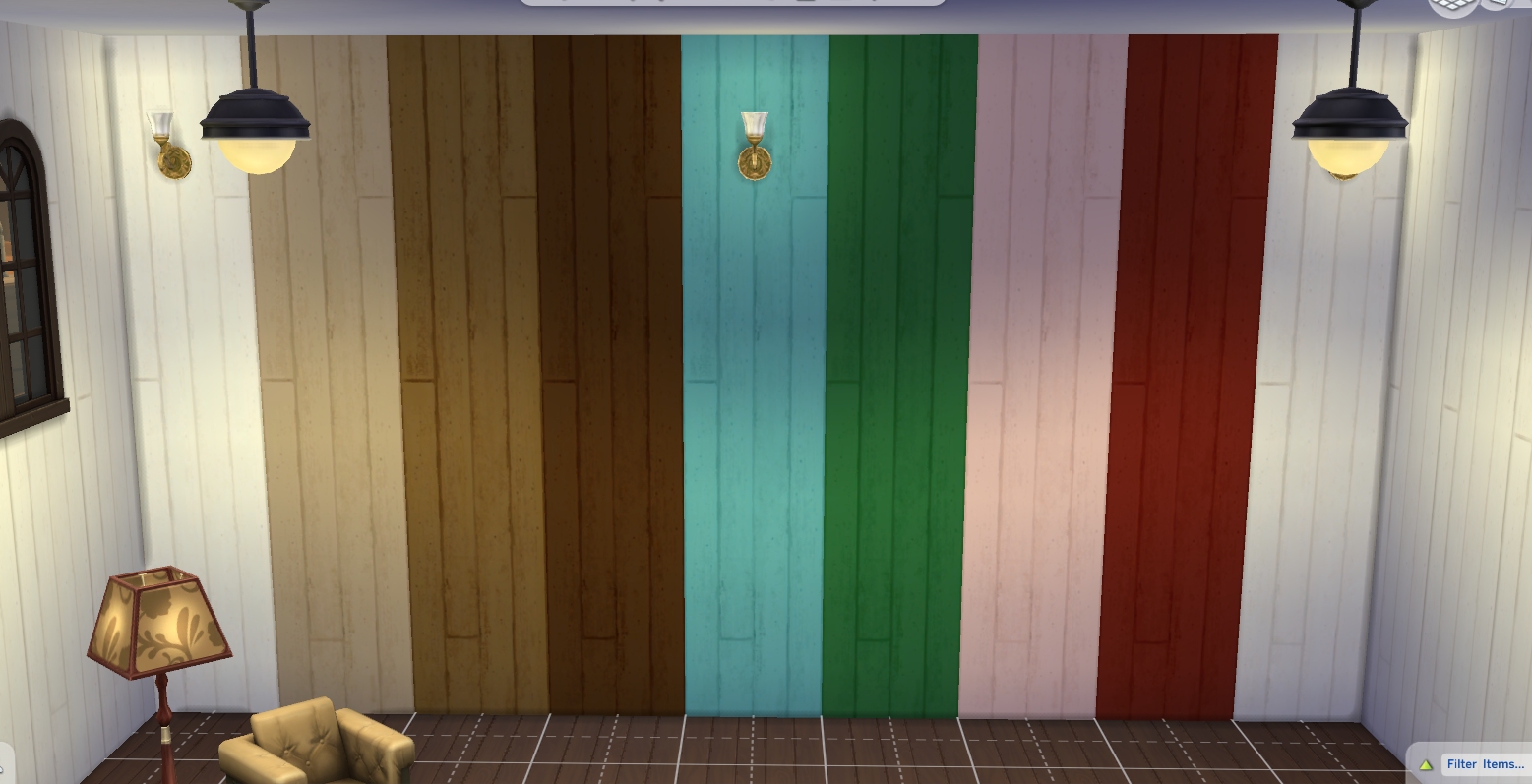 Mod The Sims - Country Wood Panel Wall set