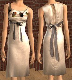 Mod The Sims - Marni satin dress on mesh 'dress I'